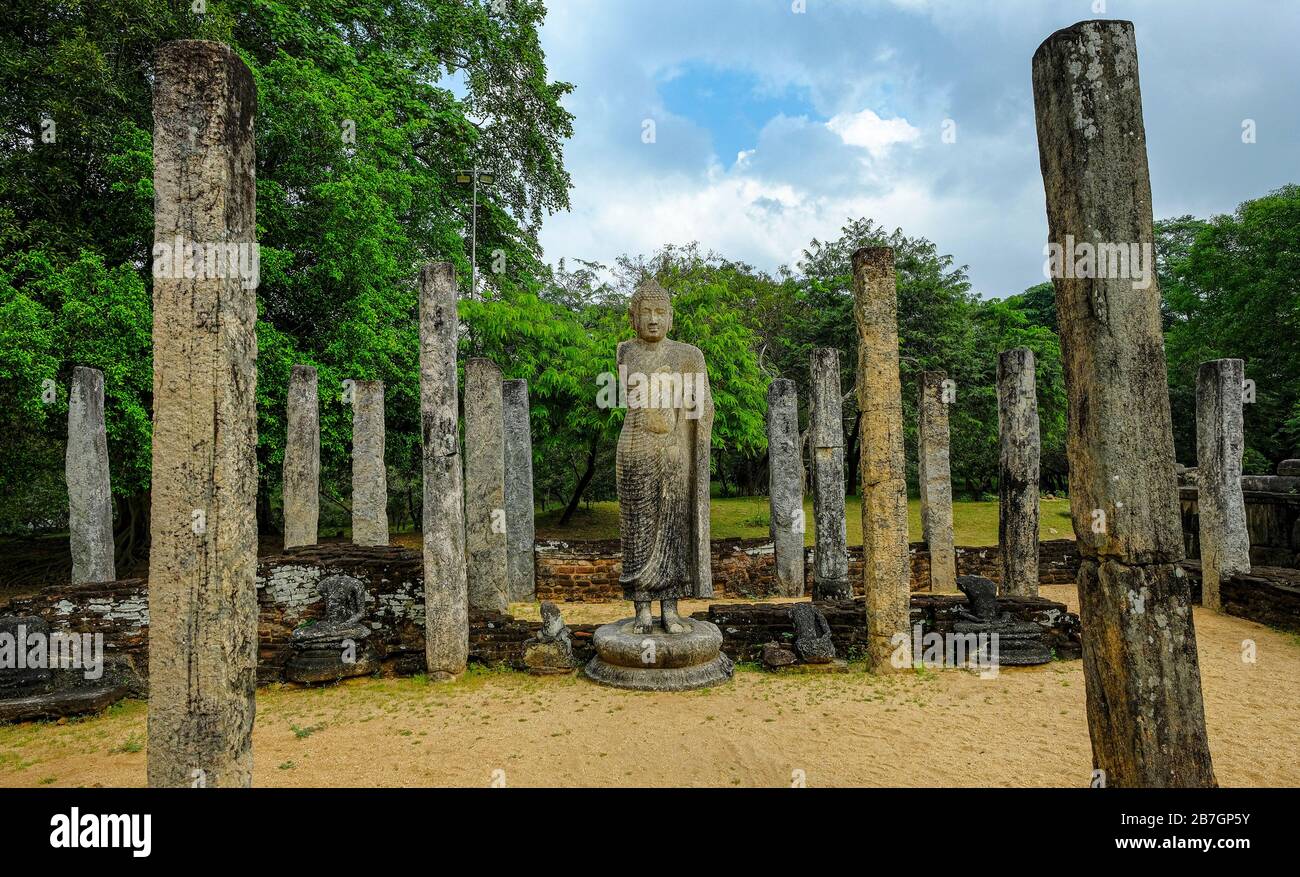 The sanctuary of the Atadage in Polonnaruwa, Sri Lanka Stock Photo - Alamy