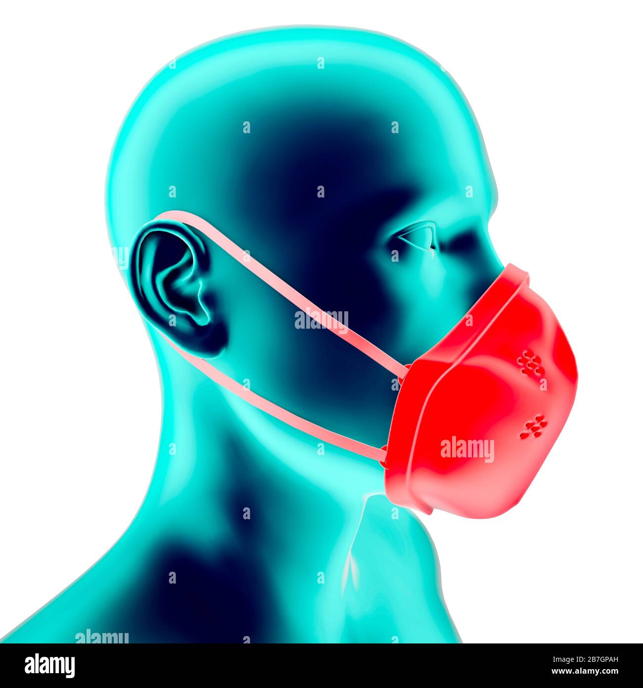 Man with protective mask, Covid-19, coronavirus, personal protection ...