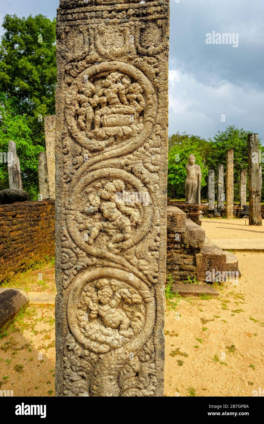 The sanctuary of the Atadage in Polonnaruwa, Sri Lanka Stock Photo - Alamy