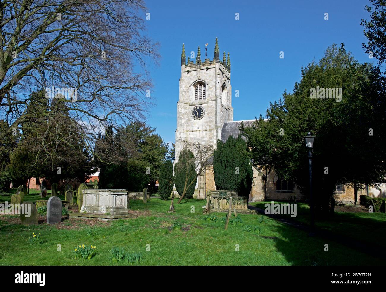 St Andrew's Church in the village of Kirk Ella, East Yorkshire, England ...