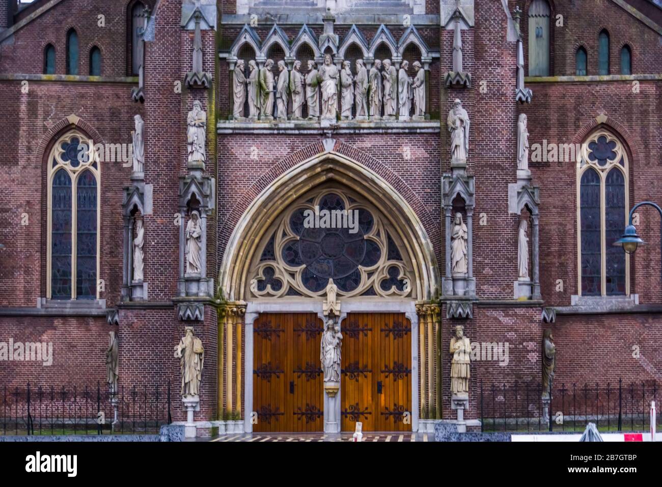 the entrance of the Saint Lambertus church in Veghel city, The ...