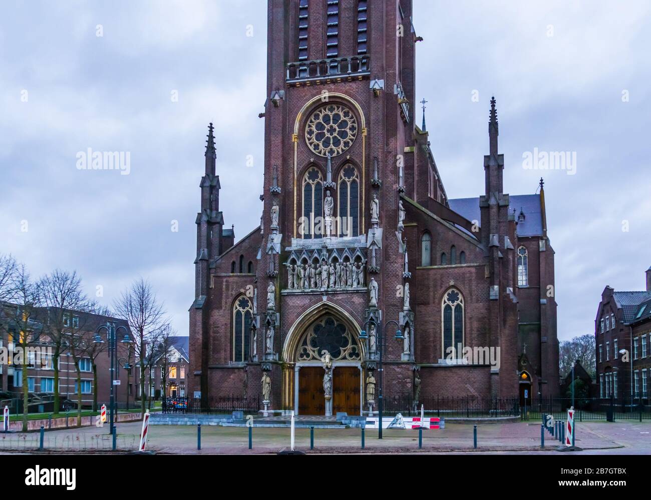 The sint lambertus church in Veghel city, the Netherlands, popular ...