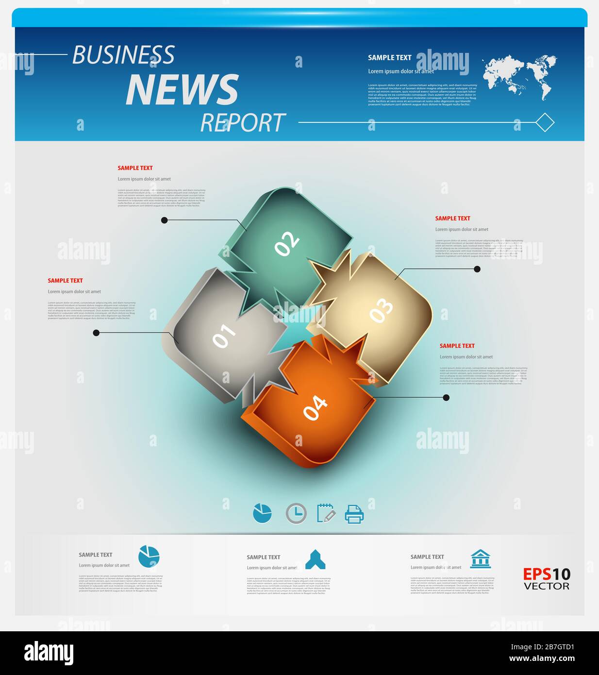 Business infographic template pack for interactive data communication ...