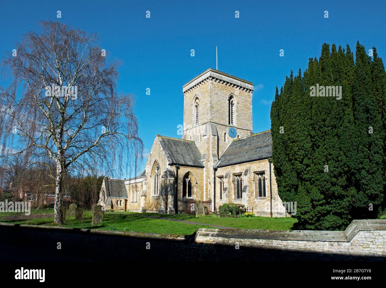 St Helen's Church in the village of Welton, East Yorkshire, England UK ...