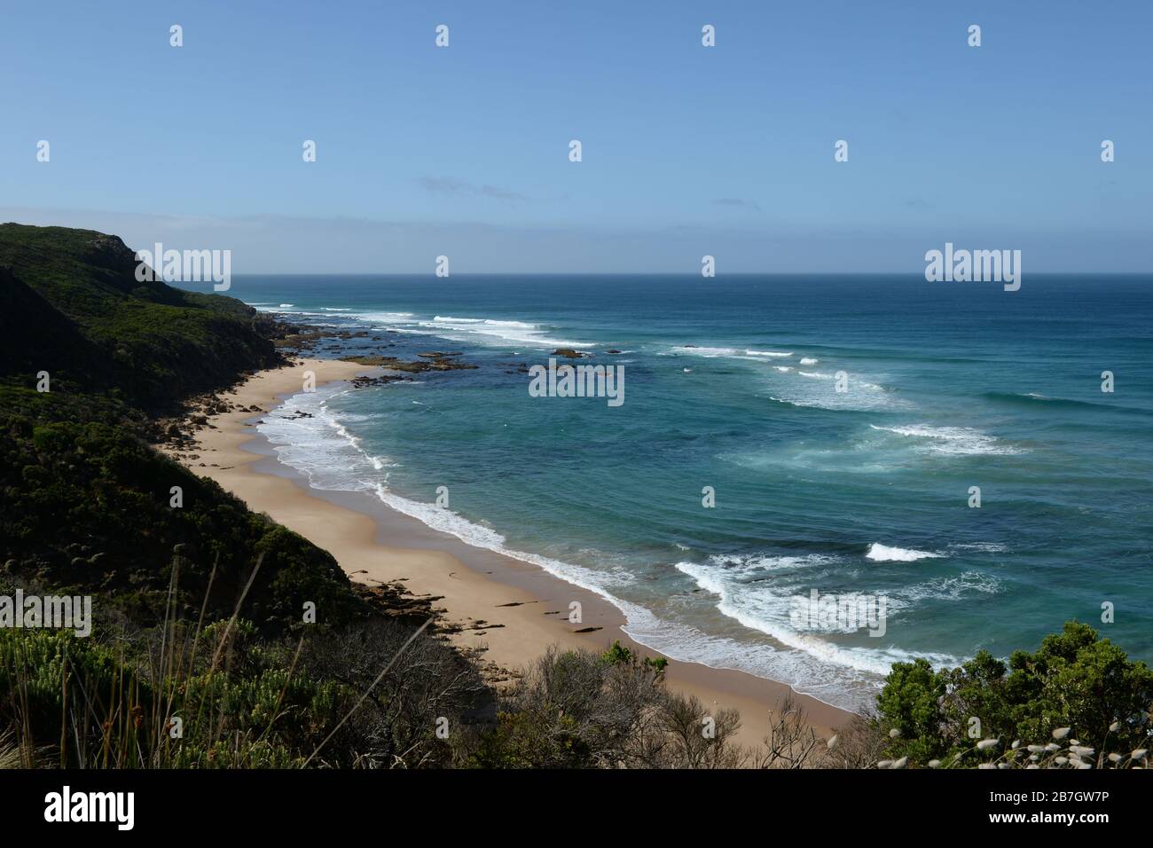 Castle Cove Lookout offers superb views of the coast near Glenaire on ...