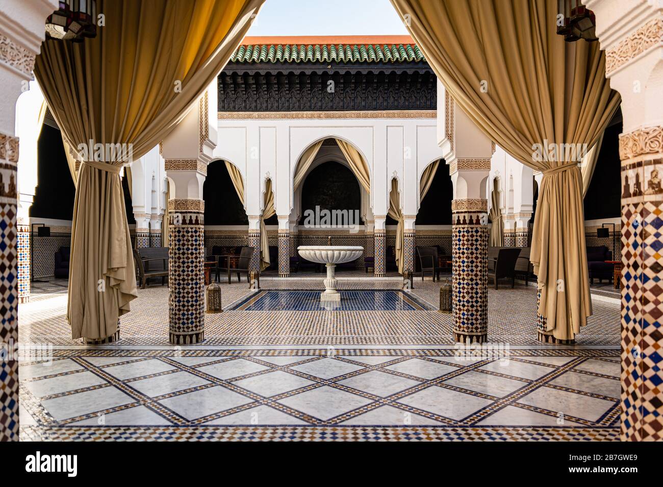 Inside La Mamounia Hotel, Marrakesh. Morocco Stock Photo - Alamy