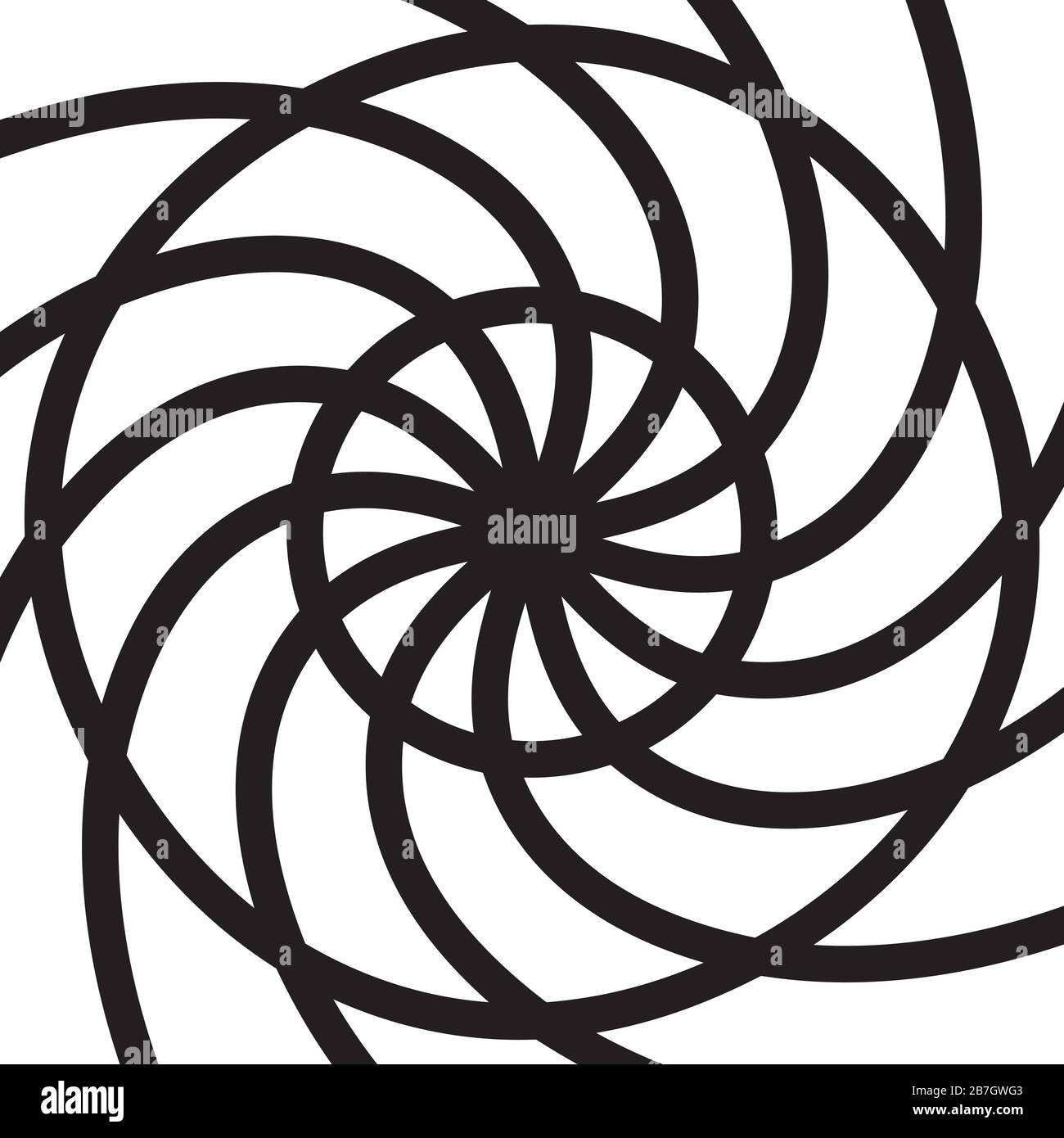 Round shapes swirl design template shell pattern Stock Vector Image ...