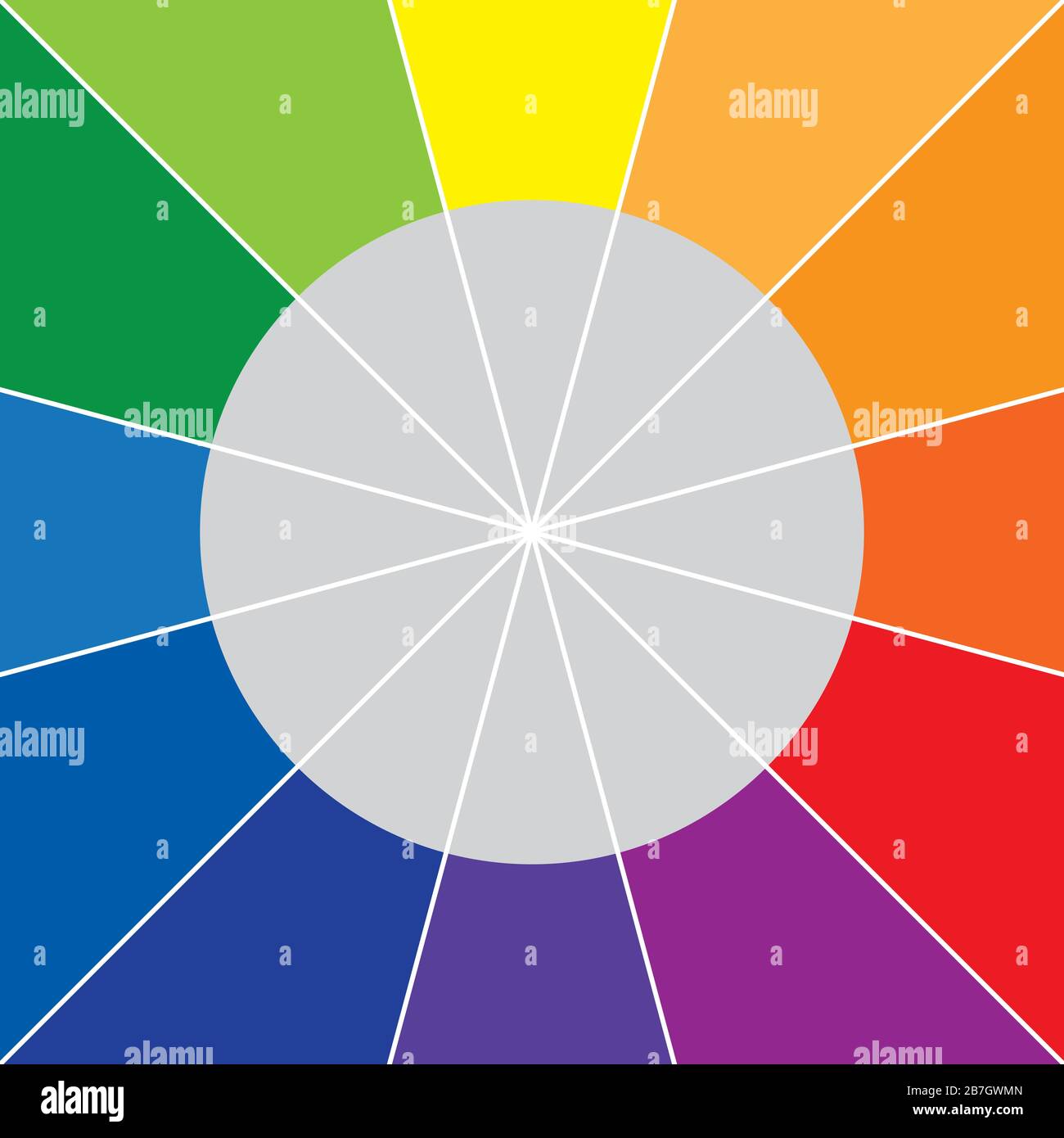 Color wheel or color circle with twelve colors Stock Vector Image & Art ...