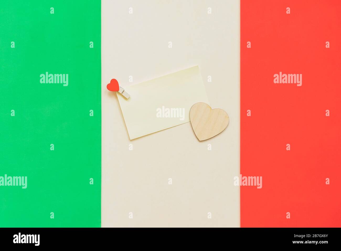 Italian flag heart hi-res stock photography and images - Alamy