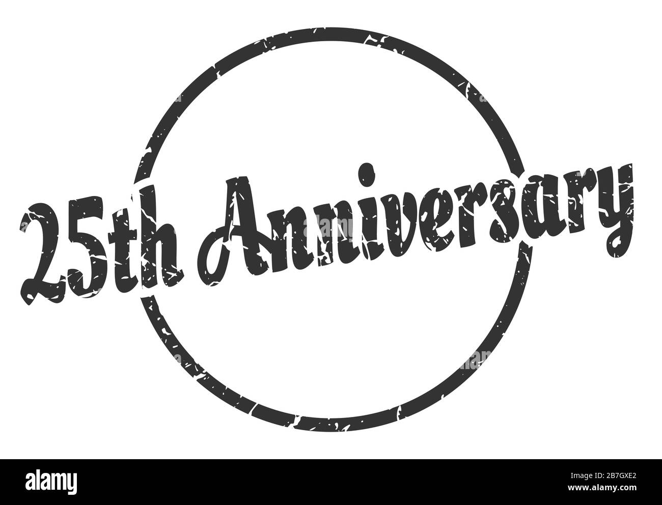 25th anniversary sign. 25th anniversary round vintage grunge stamp ...