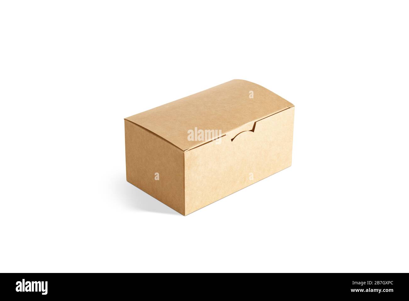 Blank closed craft box mockup, side view Stock Photo - Alamy