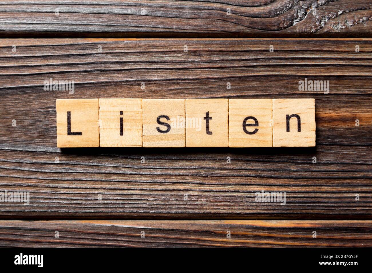 Listen word hi-res stock photography and images - Alamy