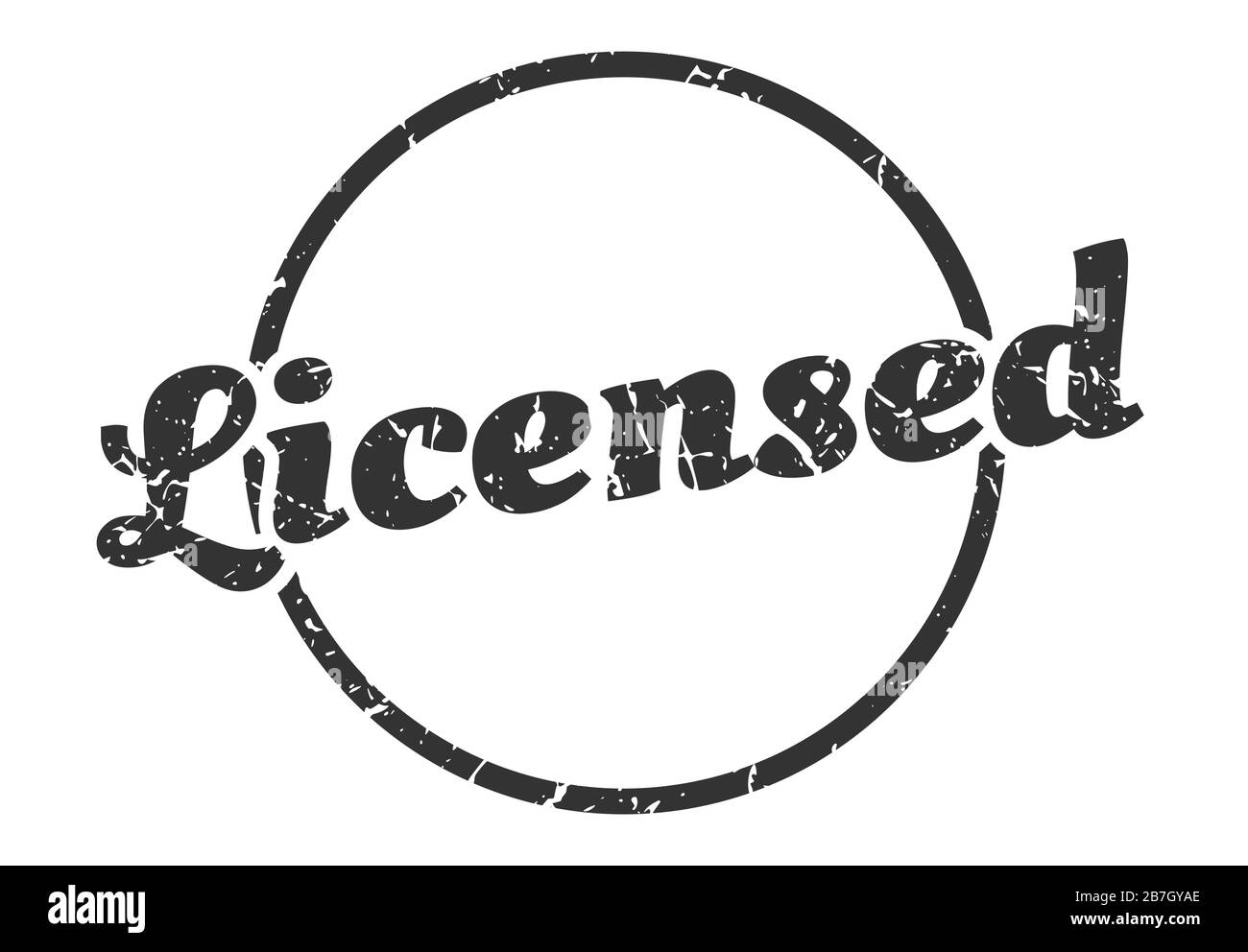 licensed sign. licensed round vintage grunge stamp. licensed Stock ...