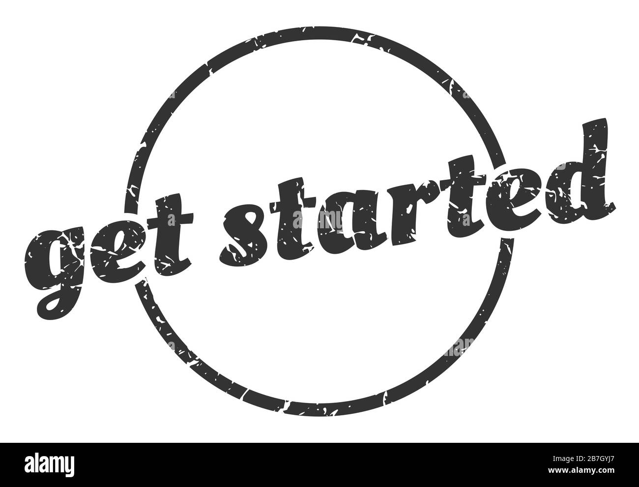 get started sign. get started round vintage grunge stamp. get started ...