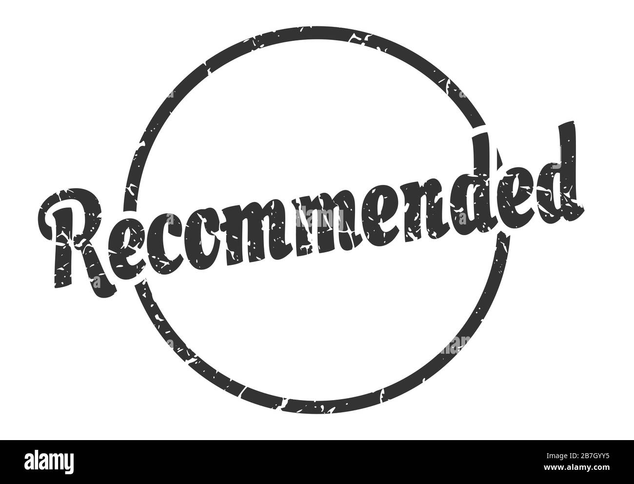 Recommended black round stamp Stock Vector Images - Alamy