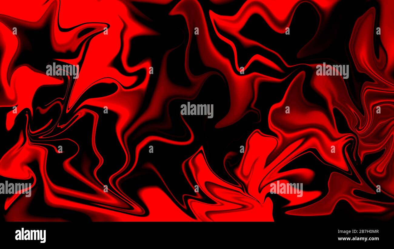 Abstract Red Psychedelic Liquefied Background. Fluid Colorful Texture ...