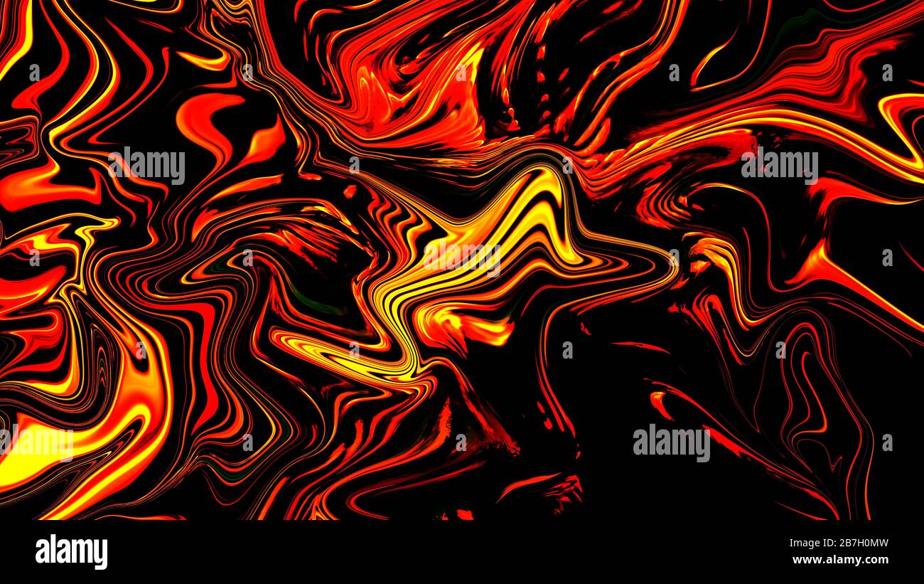 Abstract Red Psychedelic Liquefied Background. Fluid Colorful Texture ...