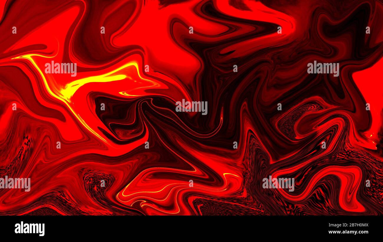 Abstract Red Psychedelic Liquefied Background. Fluid Colorful Texture ...