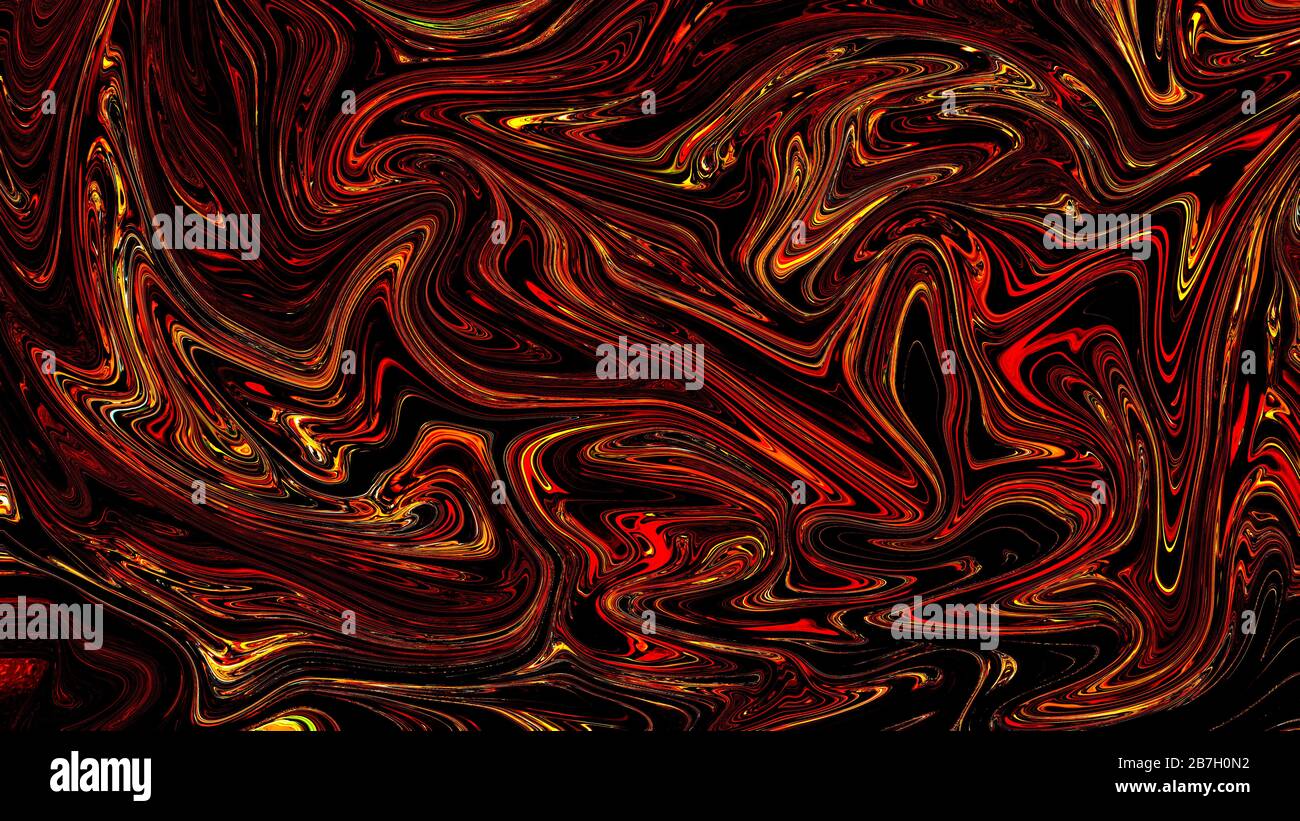 Abstract Red Psychedelic Liquefied Background. Fluid Colorful Texture ...