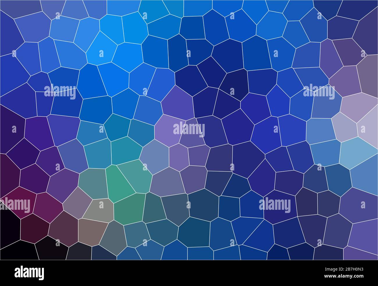 Abstract Blue Broken Stained Glass Background Effect in Illustration ...