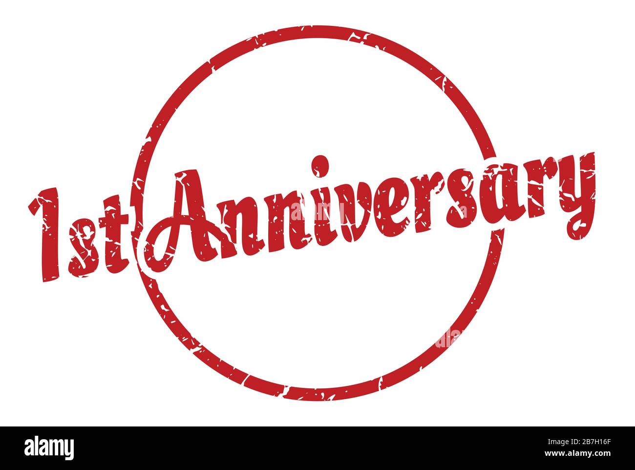 1st anniversary sign. 1st anniversary round vintage grunge stamp. 1st ...