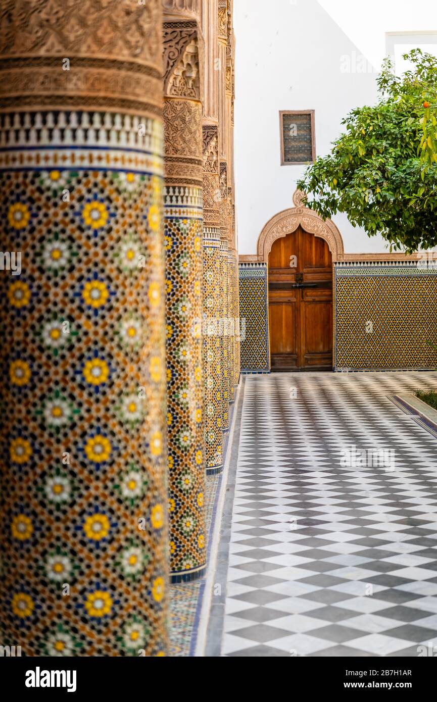 Dar el Bacha Museum of Confluences in Marrakesh. Morocco Stock Photo ...