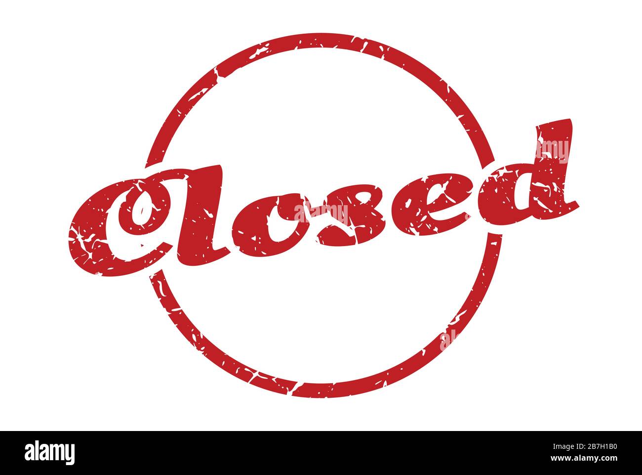 closed sign. closed round vintage grunge stamp. closed Stock Vector ...