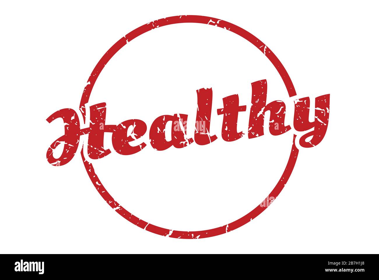 healthy sign. healthy round vintage grunge stamp. healthy Stock Vector ...