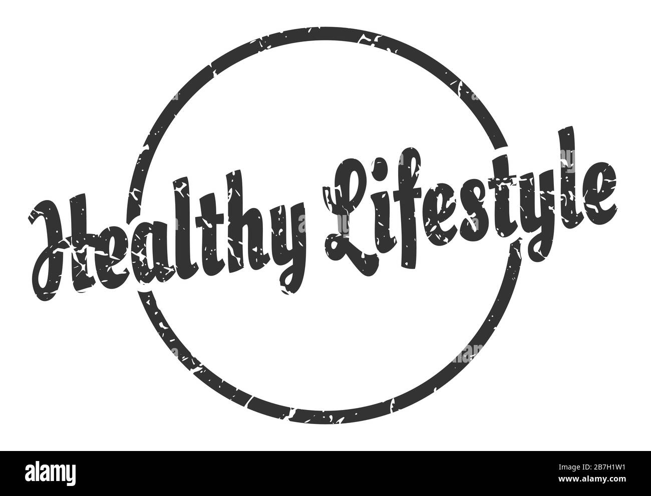healthy lifestyle sign. healthy lifestyle round vintage grunge stamp ...
