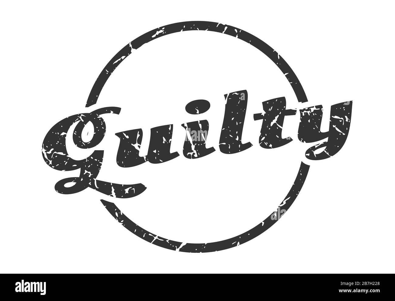 guilty sign. guilty round vintage grunge stamp. guilty Stock Vector ...