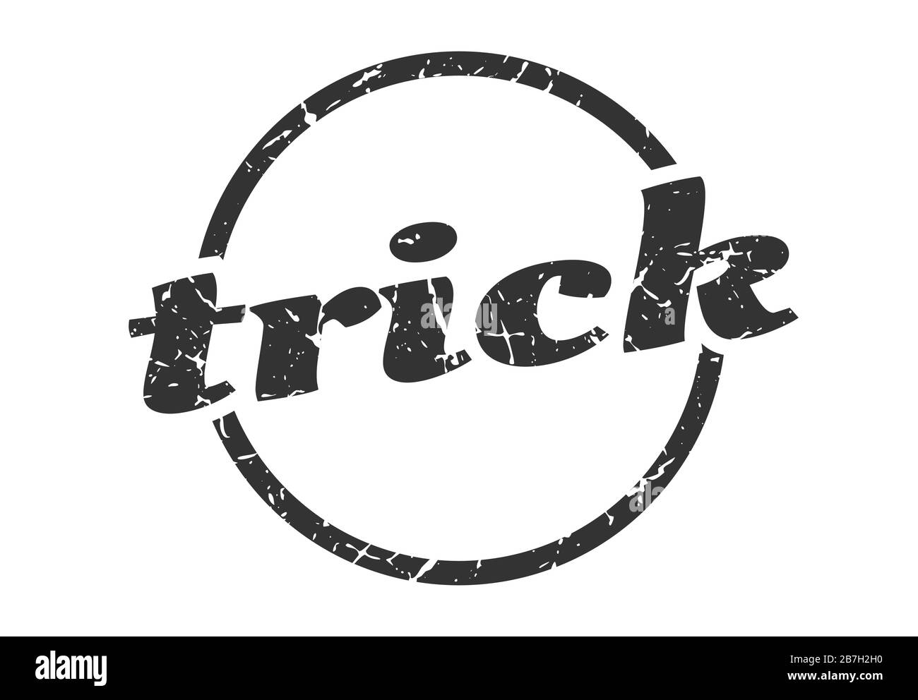 trick sign. trick round vintage grunge stamp. trick Stock Vector Image ...