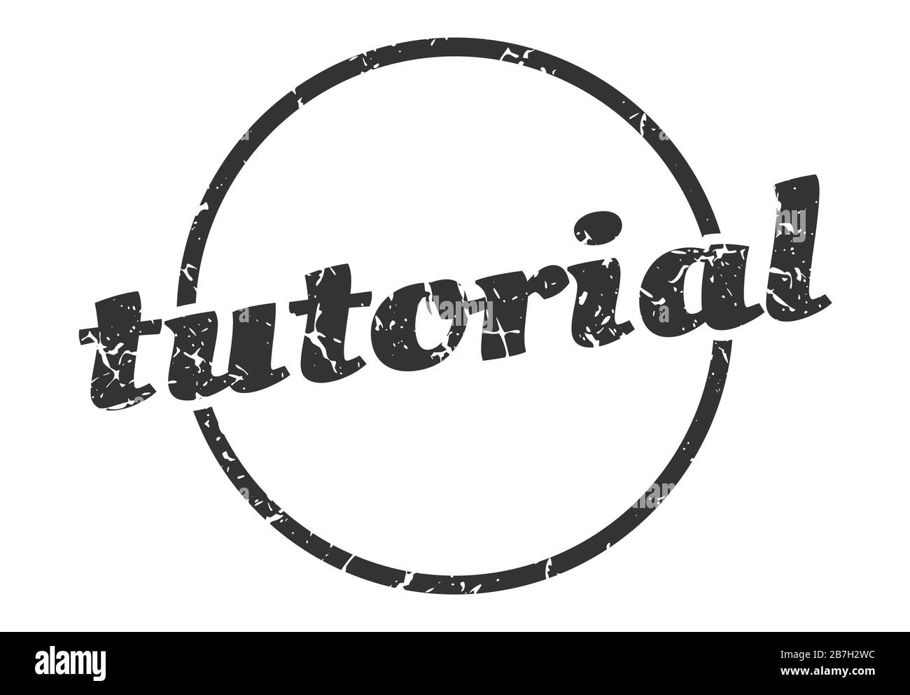tutorial sign. tutorial round vintage grunge stamp. tutorial Stock ...