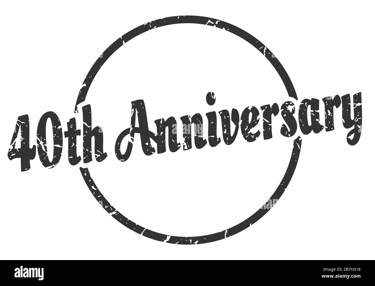40th anniversary sign. 40th anniversary round vintage grunge stamp ...