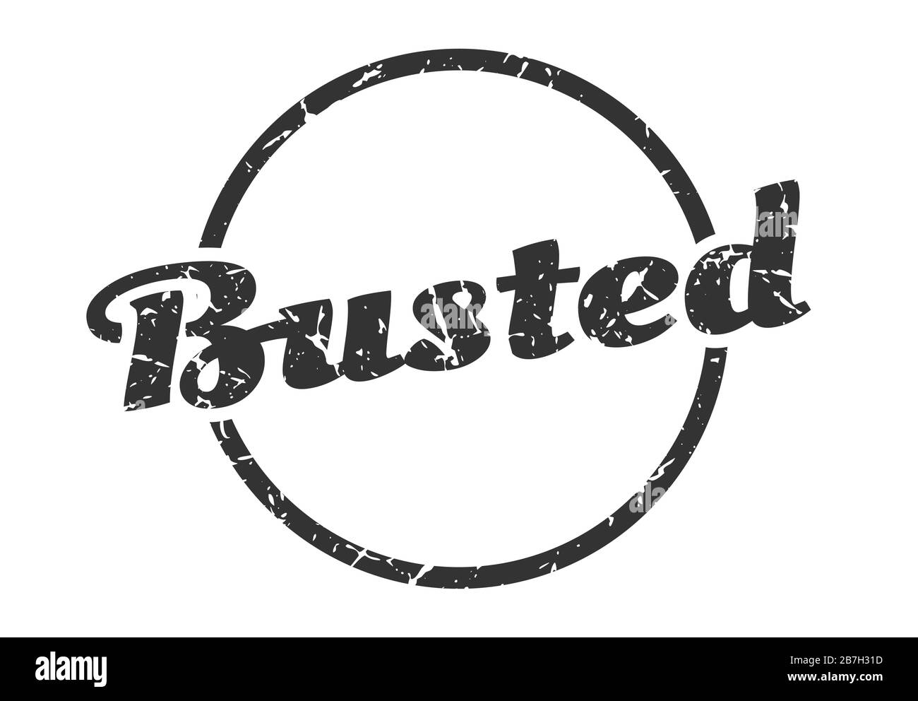 busted sign. busted round vintage grunge stamp. busted Stock Vector ...
