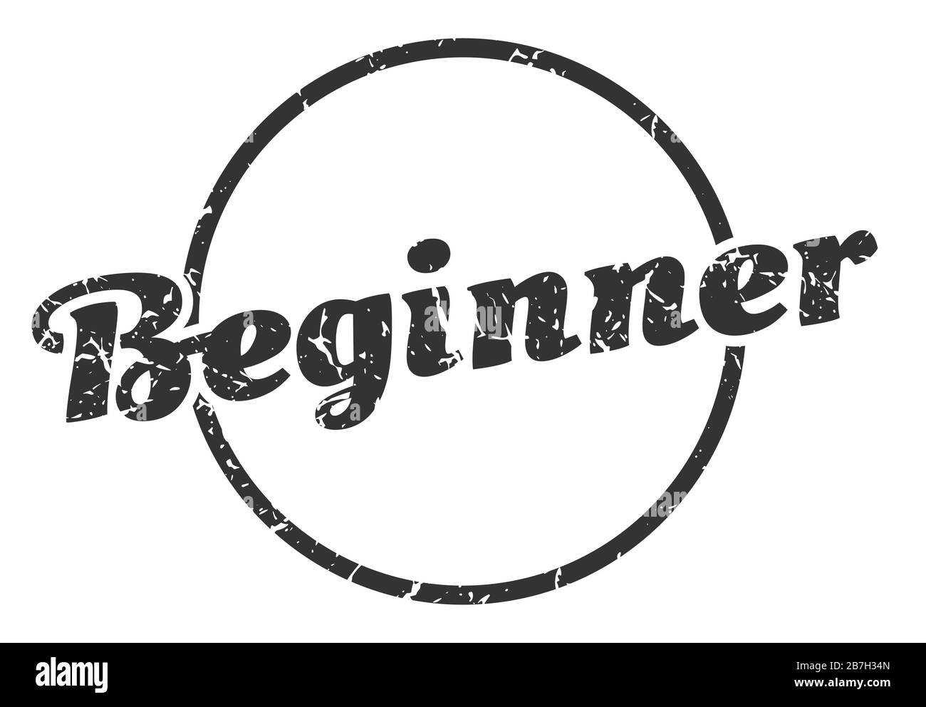 beginner sign. beginner round vintage grunge stamp. beginner Stock ...
