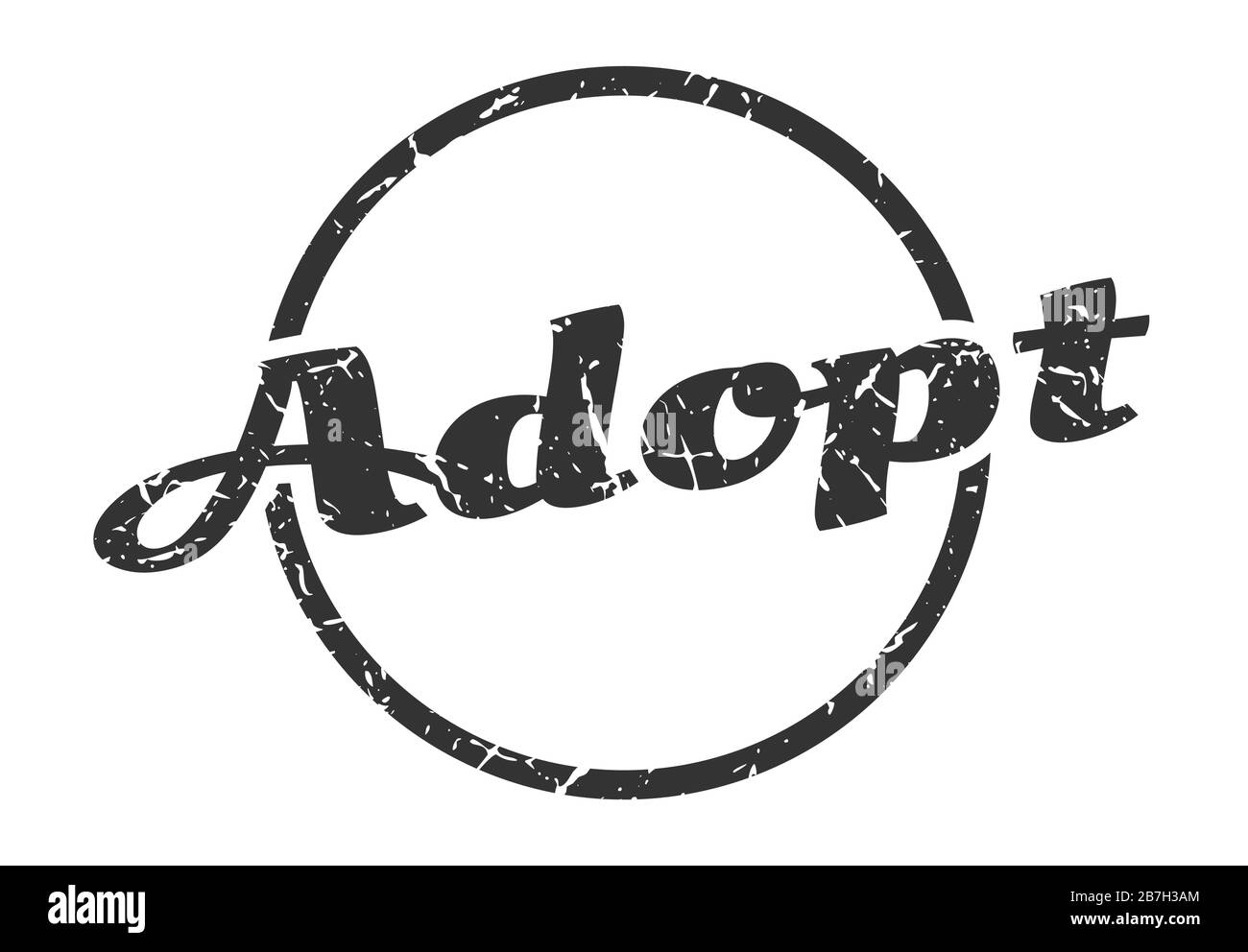 adopt sign. adopt round vintage grunge stamp. adopt Stock Vector Image ...