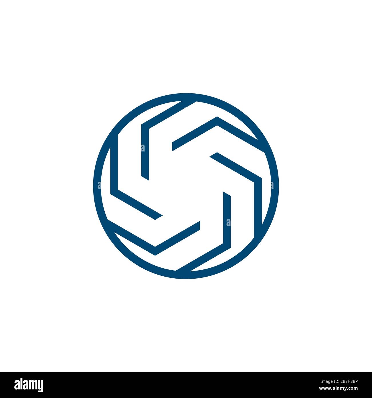 Circle Blue Ball Line Logo Template Illustration Design. Vector EPS 10 ...