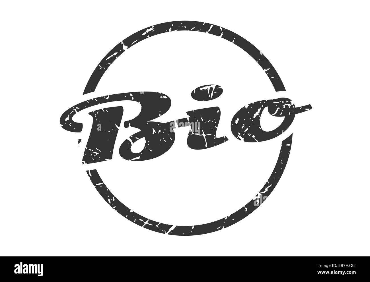 Bio round grunge black hi-res stock photography and images - Alamy