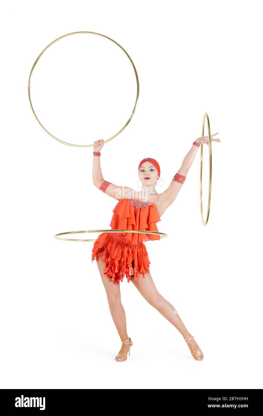 Female gymnast hoop rhythmic gymnastics hi-res stock photography and ...