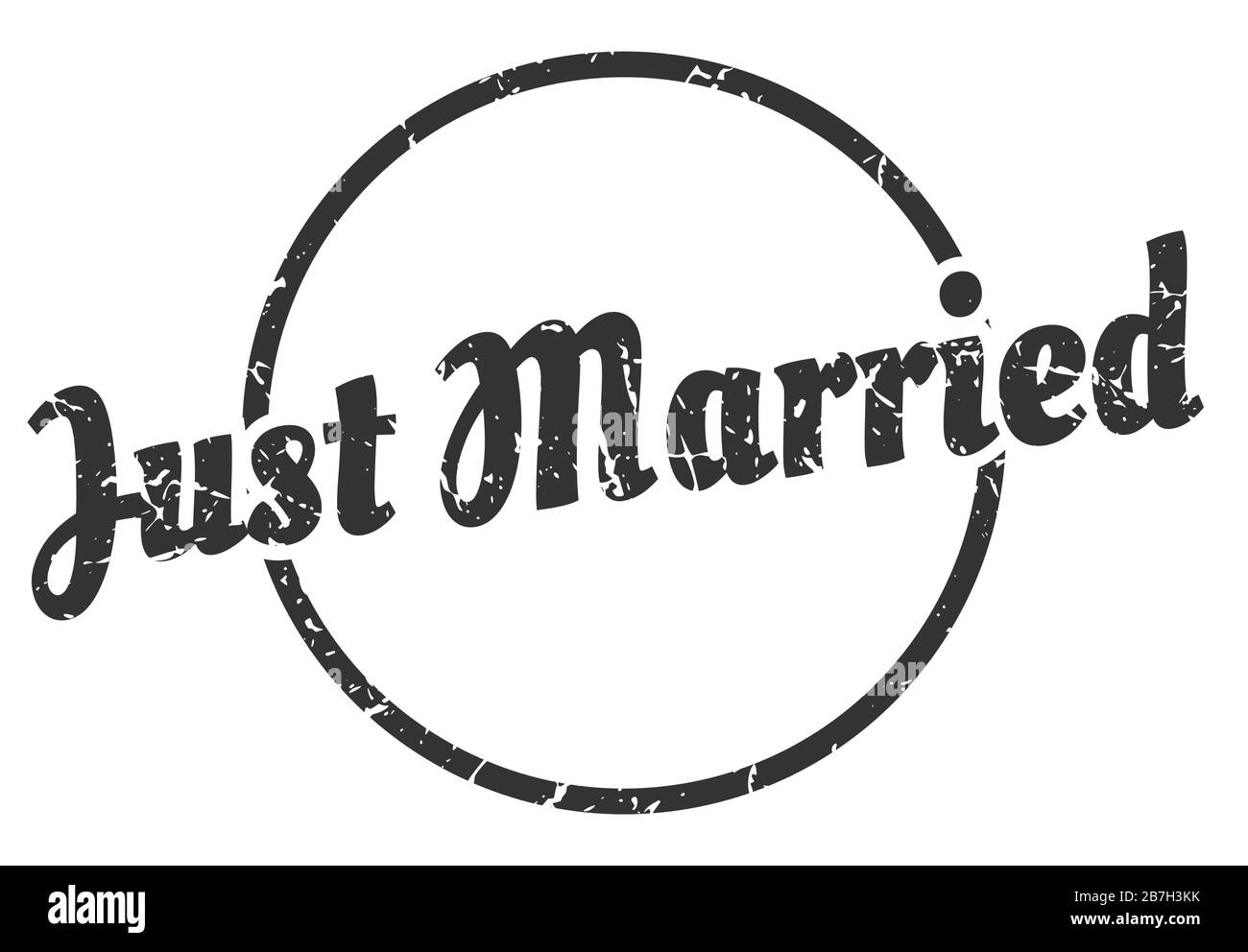 just married sign. just married round vintage grunge stamp. just ...