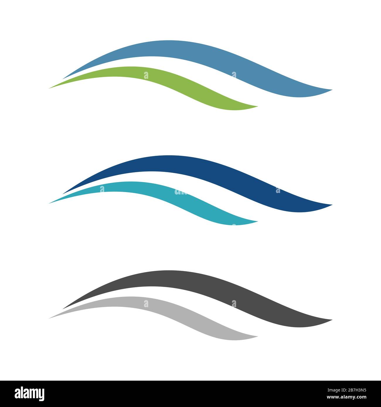 Color set swoosh wave logo template Illustration Design. Vector EPS 10 ...