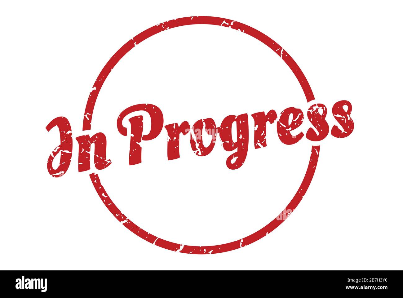 in progress sign. in progress round vintage grunge stamp. in progress ...