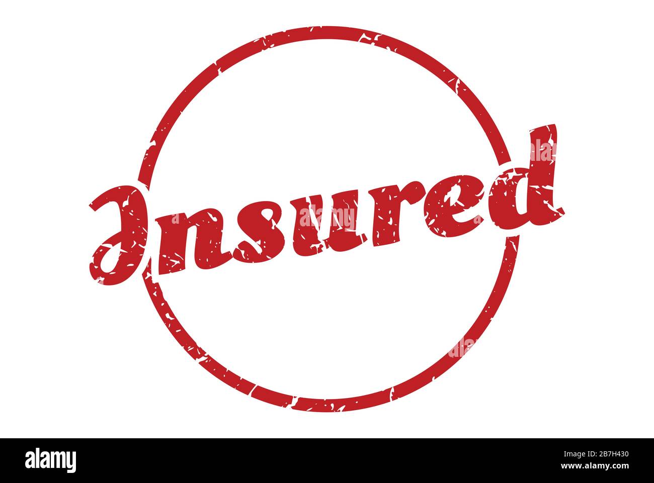 insured sign. insured round vintage grunge stamp. insured Stock Vector Image & Art - Alamy