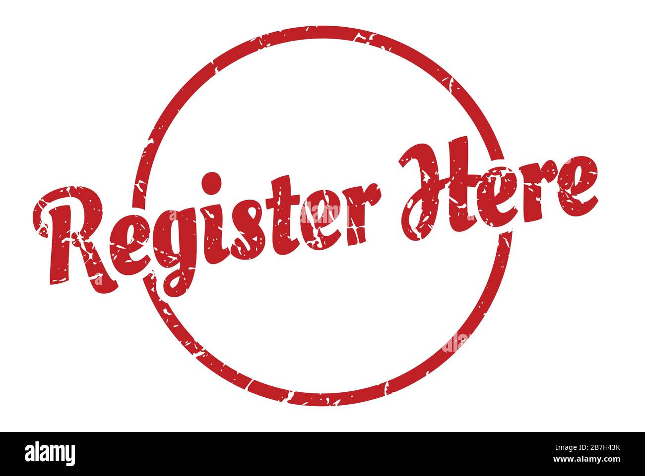 register here sign. register here round vintage grunge stamp. register ...