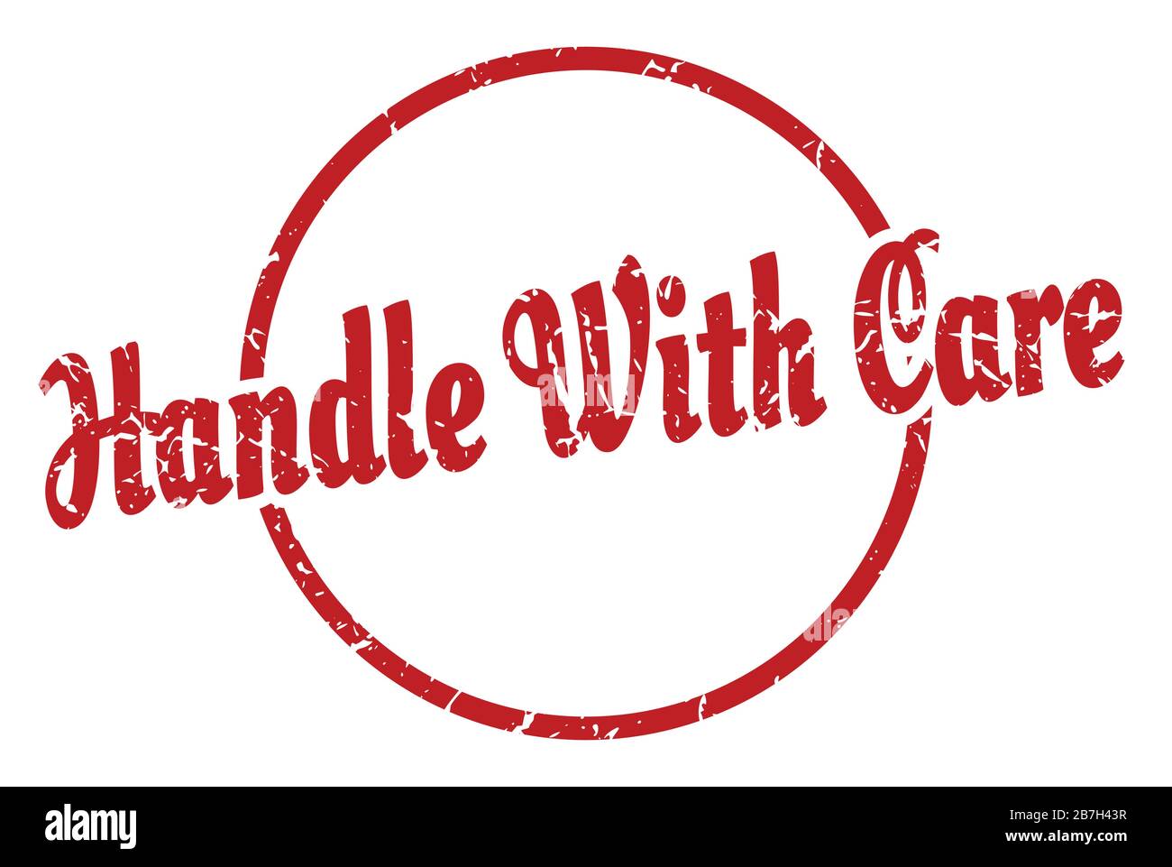 handle with care sign. handle with care round vintage grunge stamp ...