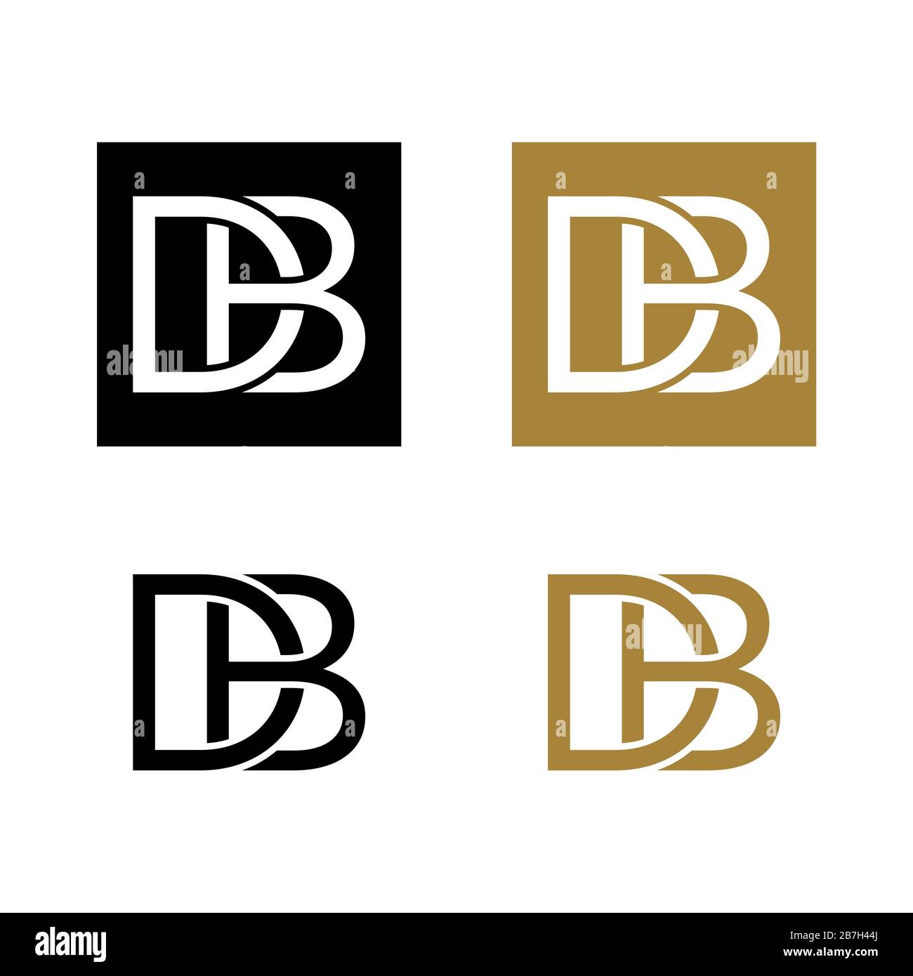 D b letter logo hi-res stock photography and images - Alamy