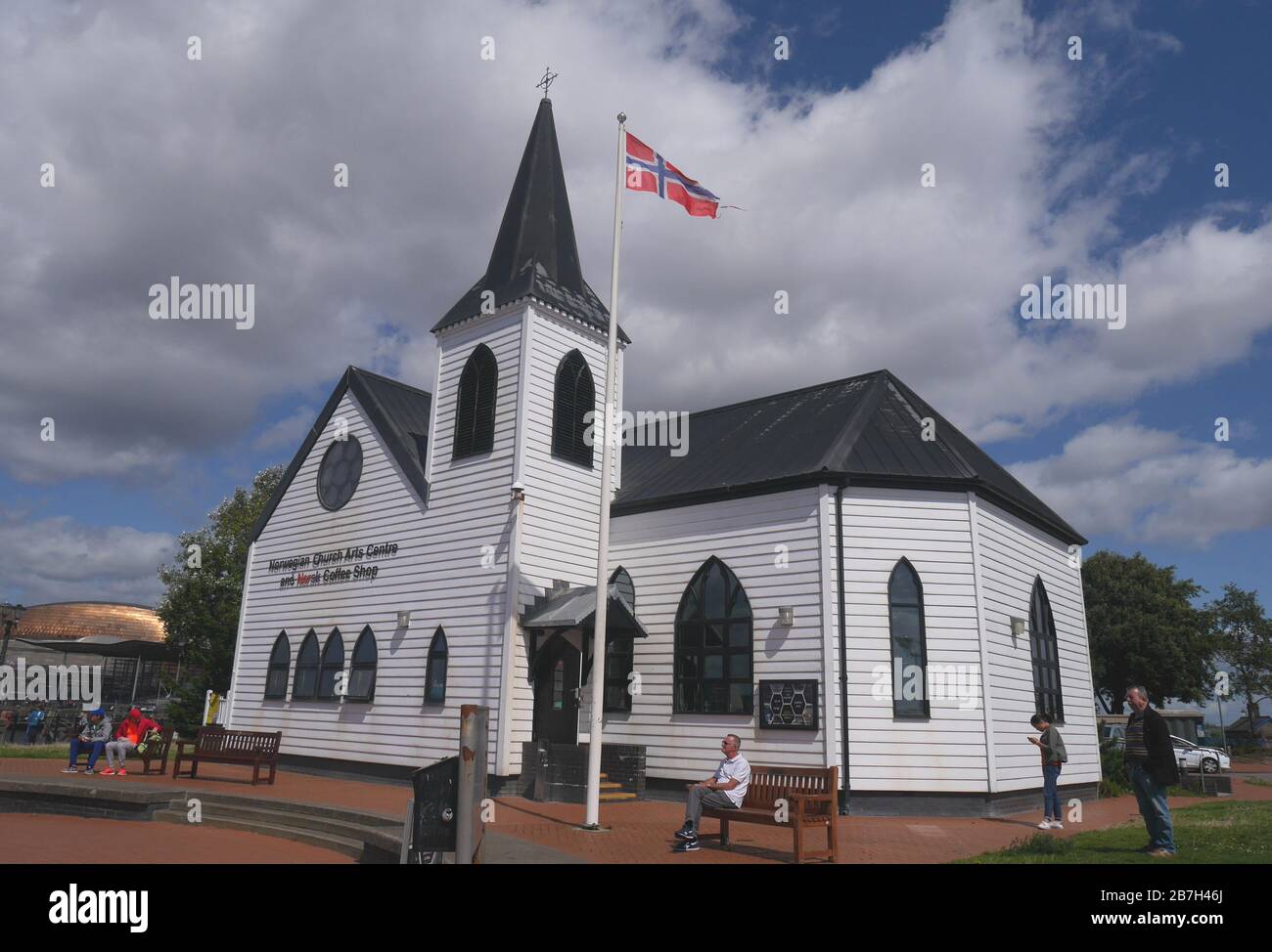 Norwegian Church, Cardiff Bay, Cardiff, Wales, United Kingdom Stock ...