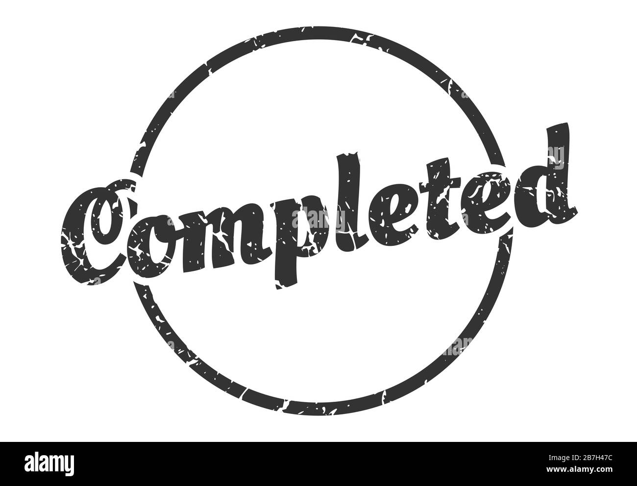 completed sign. completed round vintage grunge stamp. completed Stock ...