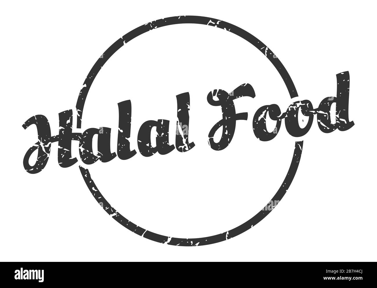 halal food sign. halal food round vintage grunge stamp. halal food ...
