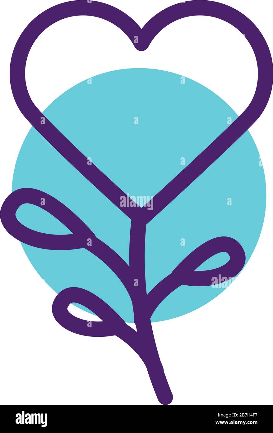 heart love flower line s icon Stock Vector Image & Art - Alamy